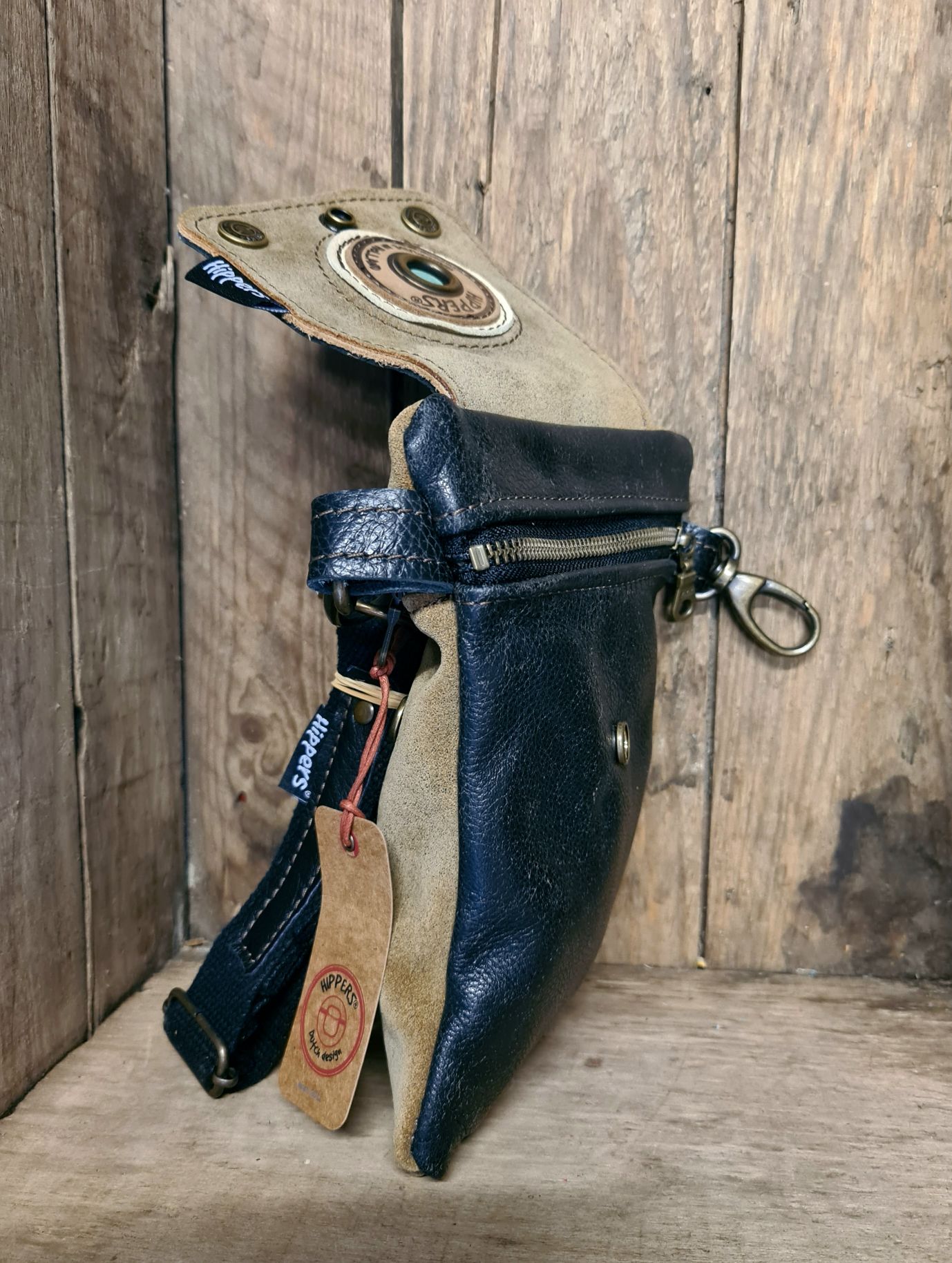 Dubbele Heuptas bruin zwart 2-zijdig | Hippers