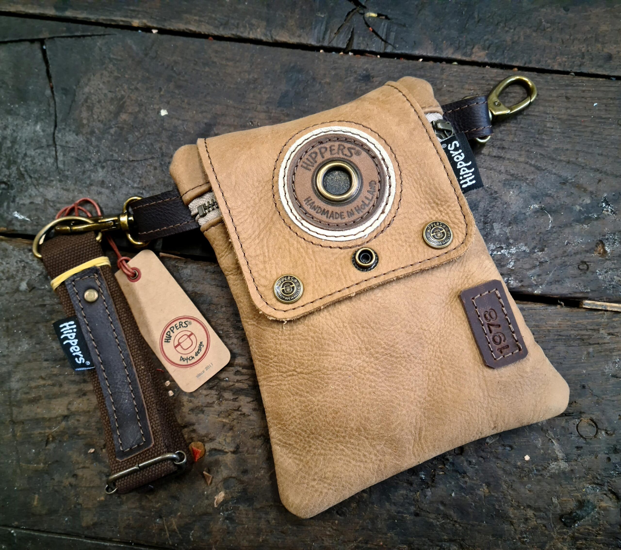 Dubbele Heuptas army/bruin - Hippers