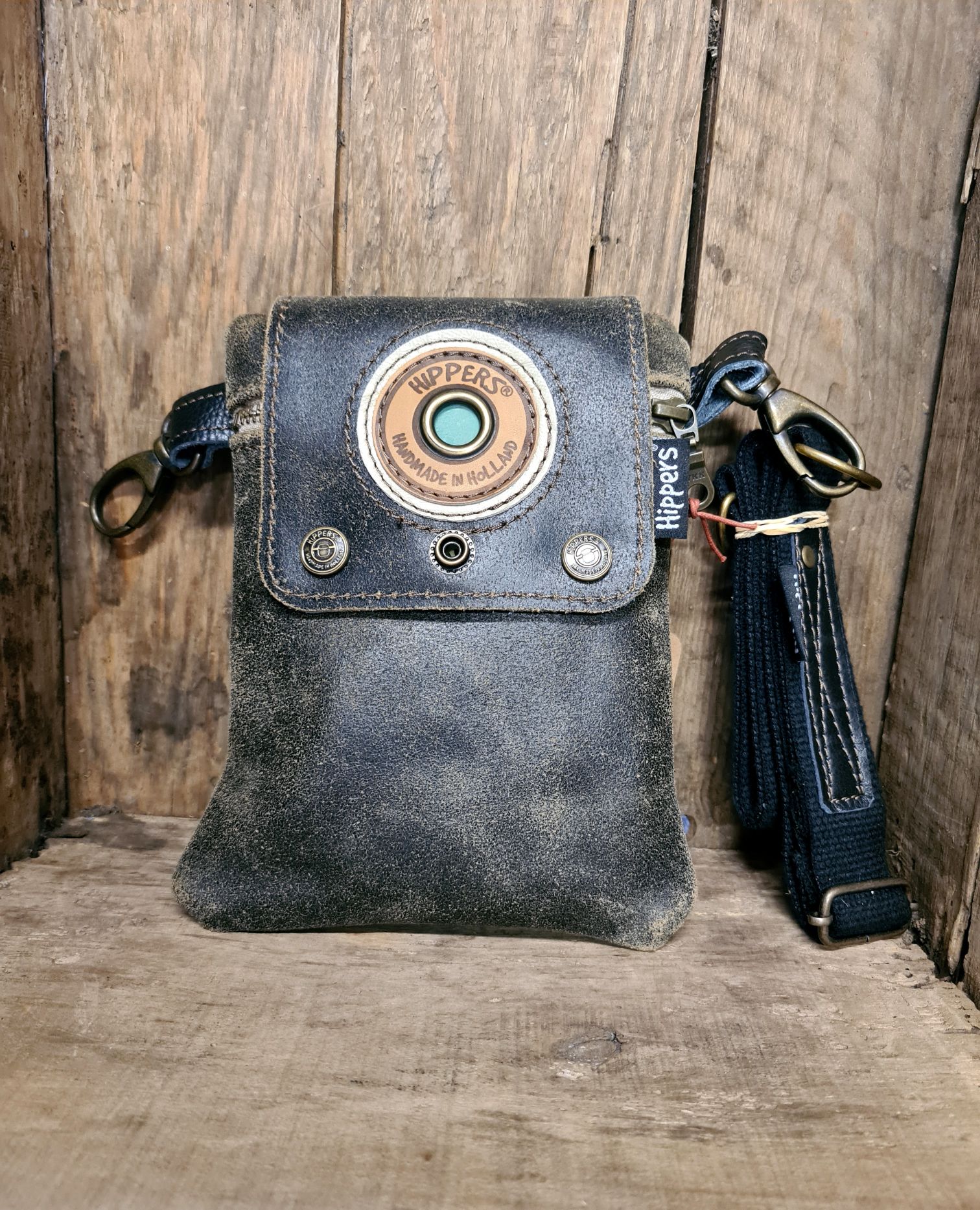 Dubbele Heuptas bruin zwart 2-zijdig | Hippers